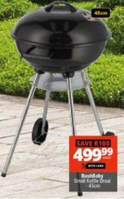 Bushbaby Small Kettle Braai 45cm offer at Checkers
