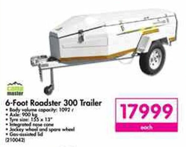 Camp Master 6-Foot Roadster 300 Trailer offer at Makro