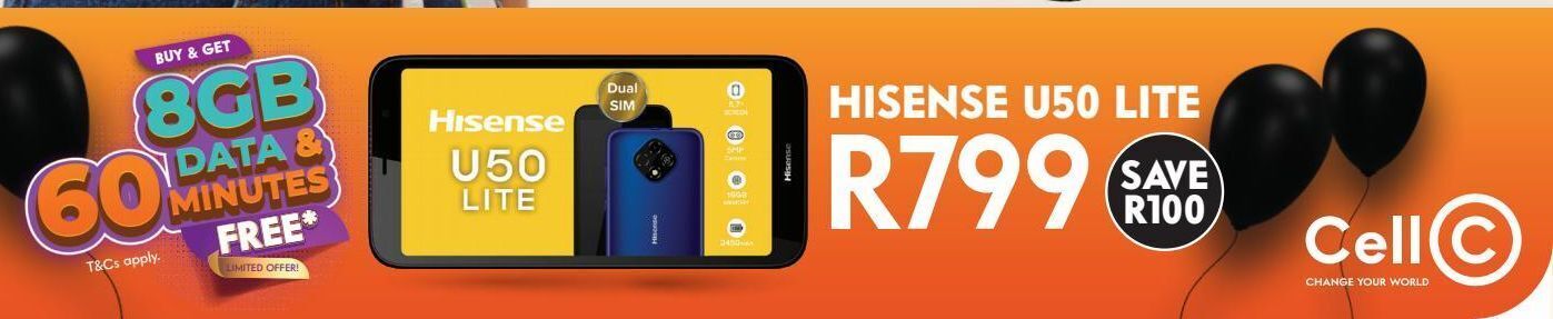 Smartphones hisense offer at Ackermans