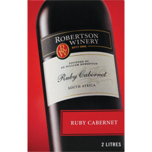 Robertson winery ruby cabernet red wine box 2l offer at Checkers Liquor ...