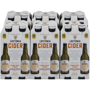 Loxtonia cider stone fruit flavoured apple cider bottles 24 x 340ml ...