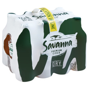 Savanna dry premium cider bottles 12 x 330ml offer at Shoprite Liquor