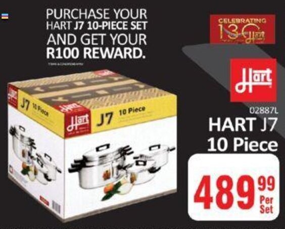 Hart J7 10 Piece Set offer at KitKat Cash and Carry