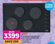 Defy 82cm gemini solid hob with control switches dhd 416 offer at Game
