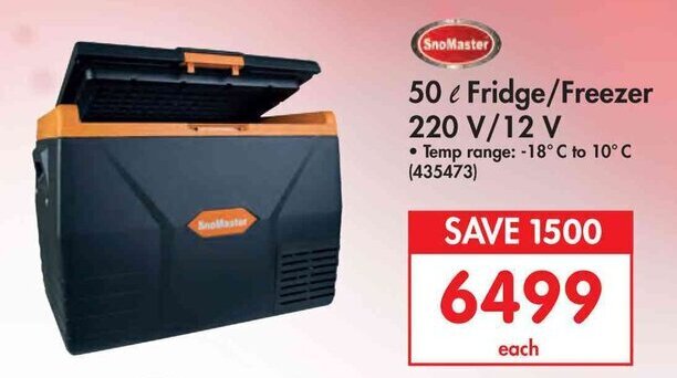 SnoMaster 50L Fridge / Freezer 220V / 12V offer at Makro