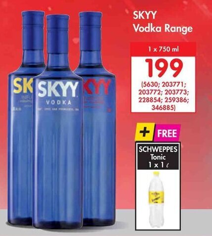 Skyy Vodka Range 750ml offer at Makro