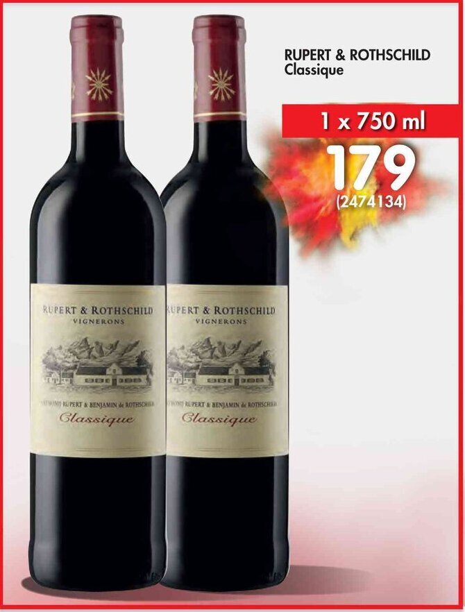 Rupert & Rothschild Classique 750ml offer at Makro