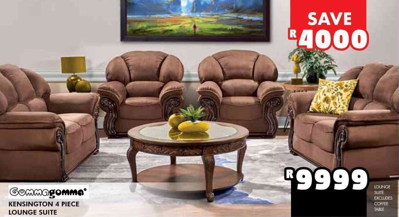 Gommagomma Kensington 4 Piece Lounge Suite offer at Russells