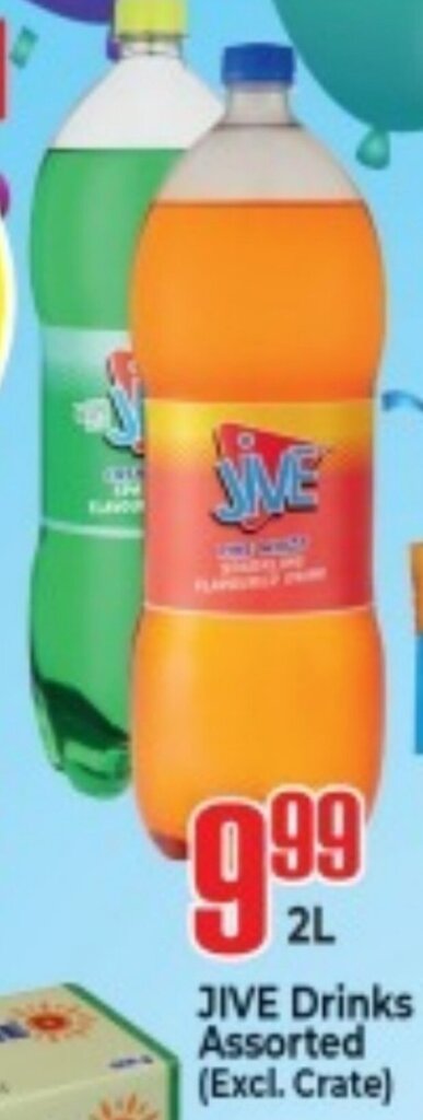 Jive Drinks Assorted 2L offer at Elite Cash & Carry