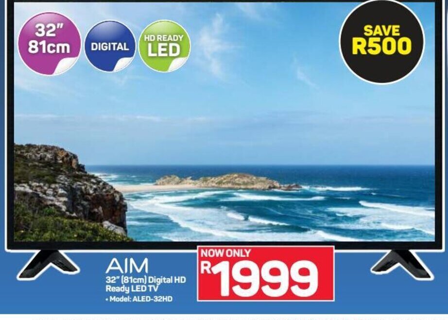 AIM 32"Digital HD Ready LED TV offer at Pick n Pay Hypermarket