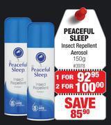 Peaceful sleep insect repellent aerosol- for 1 x 150g offer at Dis-Chem