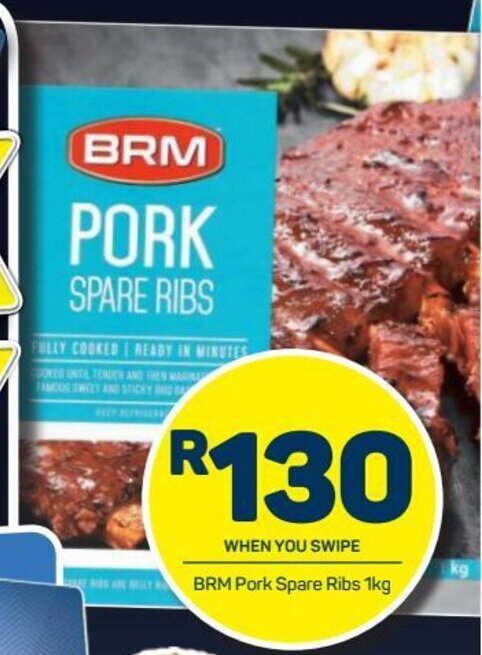 BRM Pork Spare Ribs 1kg offer at Pick n Pay