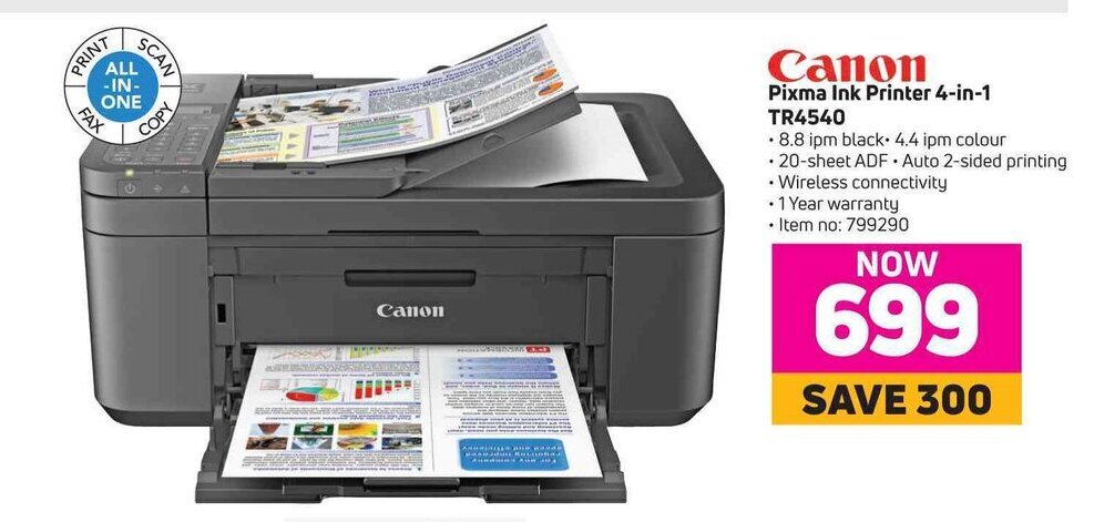Canon Pixma Ink Printer 4-in-1 TR4540 offer at Game