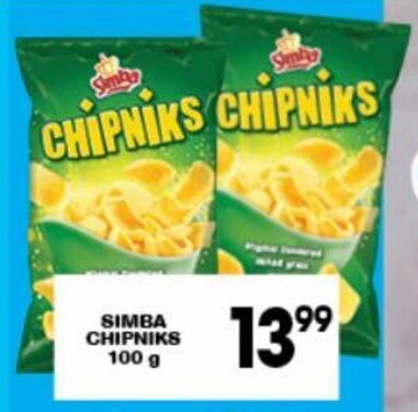 Simba Chipniks 100g offer at Giant Hyper