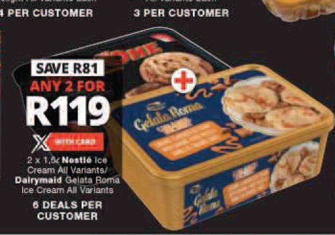 2 x 1,5L Nestle Ice Cream all variants / Dairymaid Gelata Roma Ice ...