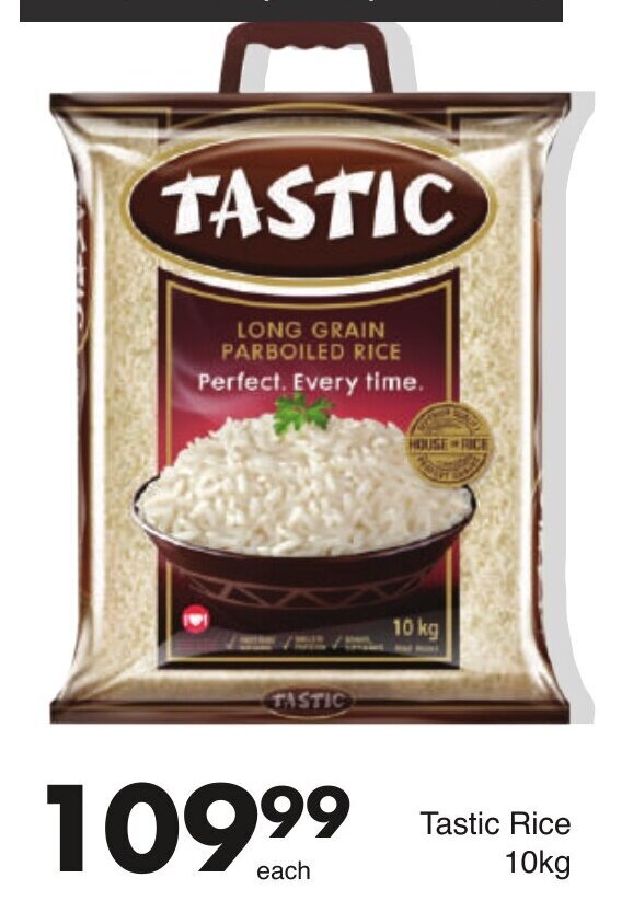 Tastic Rice 10kg offer at Save Hyper