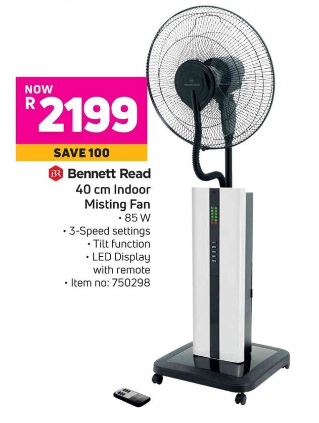 Bennett Read 40cm Indoor Misting Fan offer at Game Bennett Read 40cm Indoor Misting Fan offer at Game