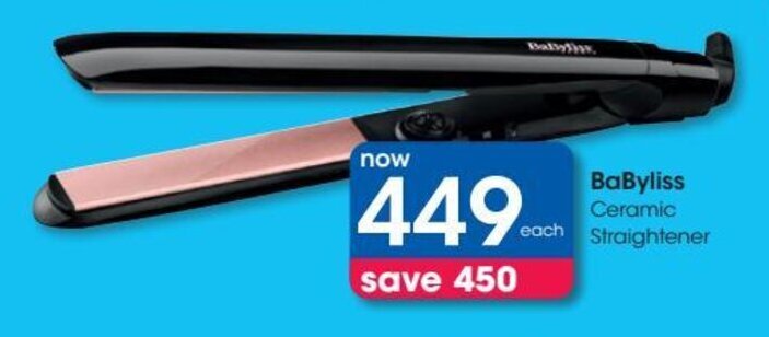 BaByliss Ceramic Straightener offer at Clicks