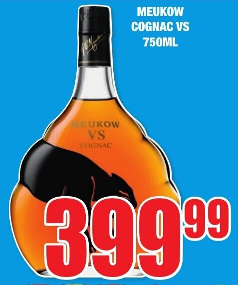 Meukow Cognac VS 750ml offer at Boxer Liquors