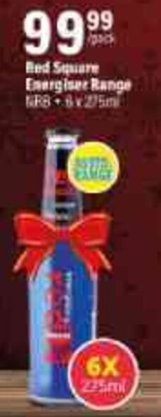 Red Square Energiser Range 6x225ml offer at Liquor City