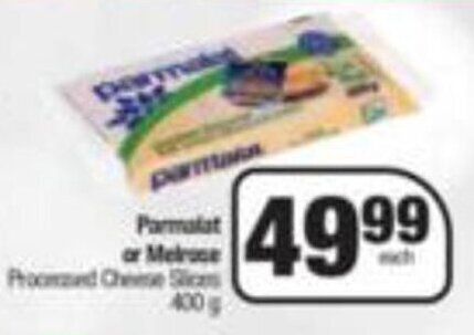 Parmalat o Melrose Processed Cheese Slices 400g offer at Spar