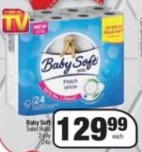Baby Soft Toilet Rolls 24's offer at Spar