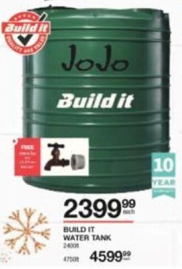 Build It Water Tank offer at Build It