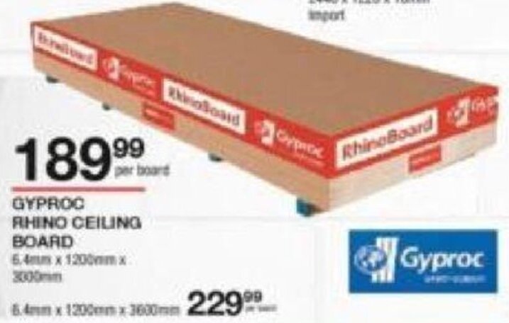 Gyproc Rhino Ceiling Board offer at Build It