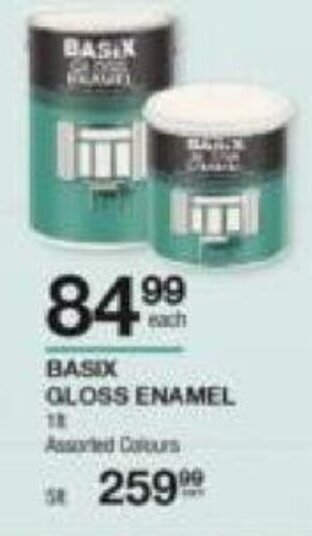 Basix Gloss Enamel 1L offer at Build It