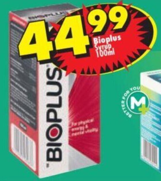 Bioplus Syrup 100ml offer at Shoprite