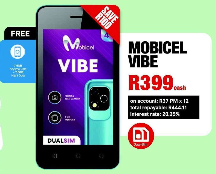Mobicel Vibe offer at MRP
