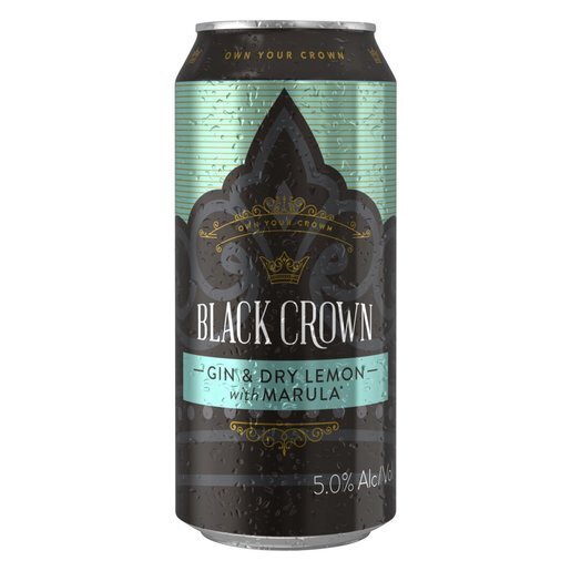 Black crown dry lemon & marula can 440ml offer at Pick n Pay Liquor