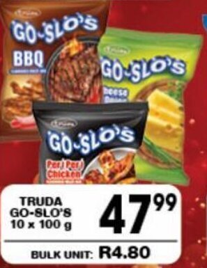 Truda Go-Slo's 10 x 100g offer at Giant Hyper