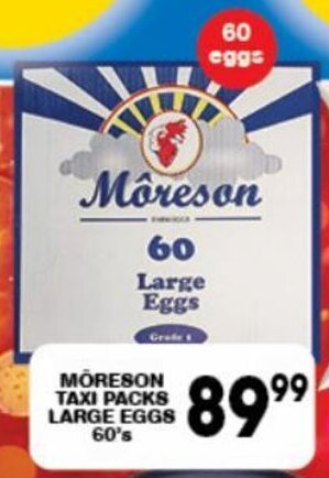 Môreson Large Eggs 60's offer at Giant Hyper