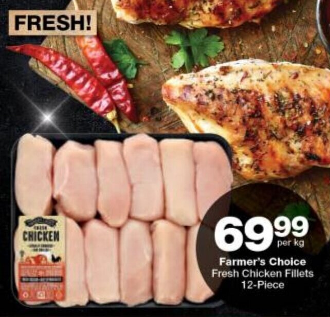 Farmer's Choice Fresh Chicken Fillets 12-piece offer at Checkers