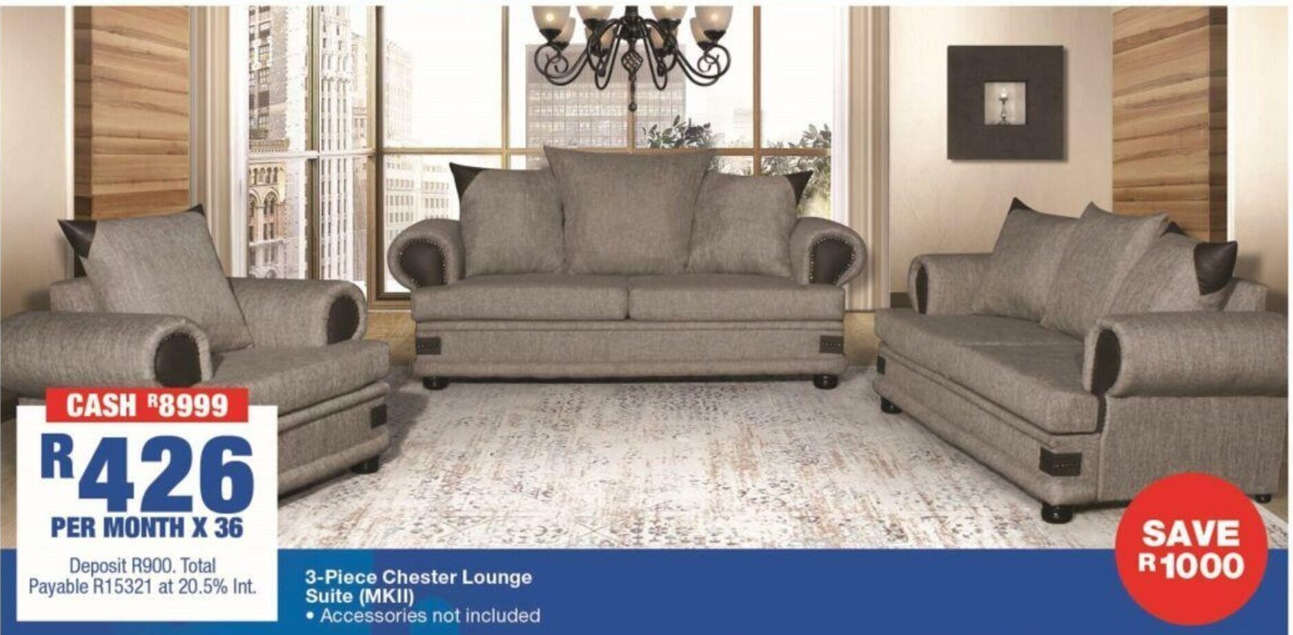 3 Piece Chester Lounge Suite MKII Offer At OK Furniture 3 Piece Chester Lounge Suite MKII Offer At OK Furniture