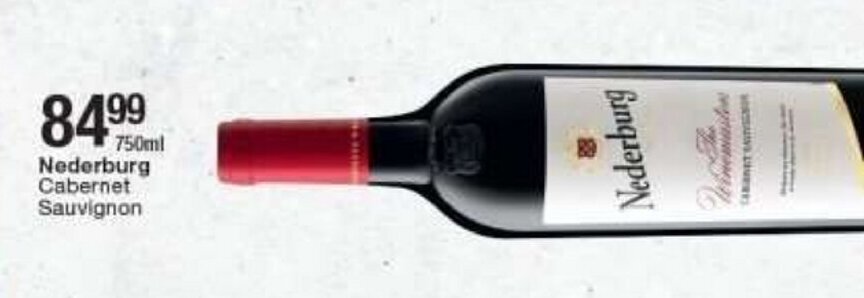 Nederburg Cabernet Sauvignon 750ml offer at Checkers