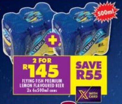 Flying Fish Premium Lemon Flavoured Beer 2 x 6 x 500ml offer at ...
