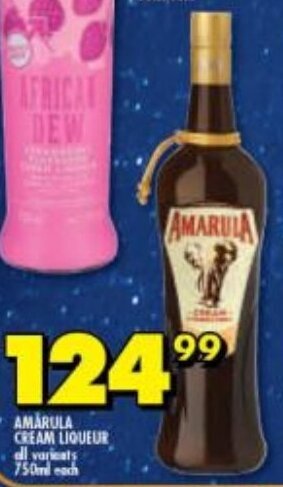 Amarula Cream Liqueur 750ml all variants offer at Shoprite Liquor