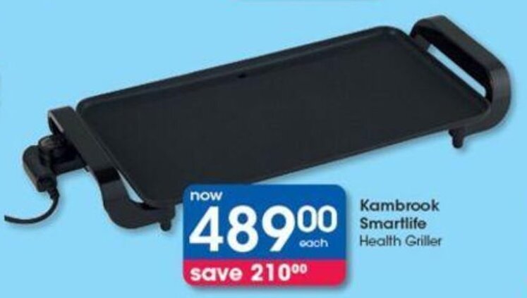 Kambrook Smartlife Health Griller offer at Clicks