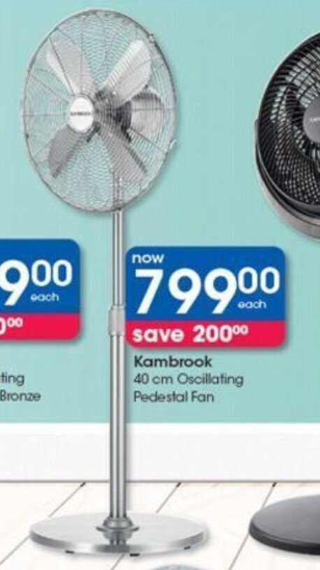 Kambrook 40cm Oscillating Pedestal Fan offer at Clicks