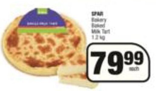 Spar Bakery Baked Milk Tart 1.2kg offer at Spar