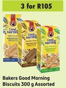 Bakers good morning biscuits assorted-for 3 x 300g offer at Game