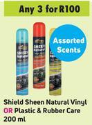 Shield sheen natural vinyl or plastic & rubber care 200 ml- for any 3 ...