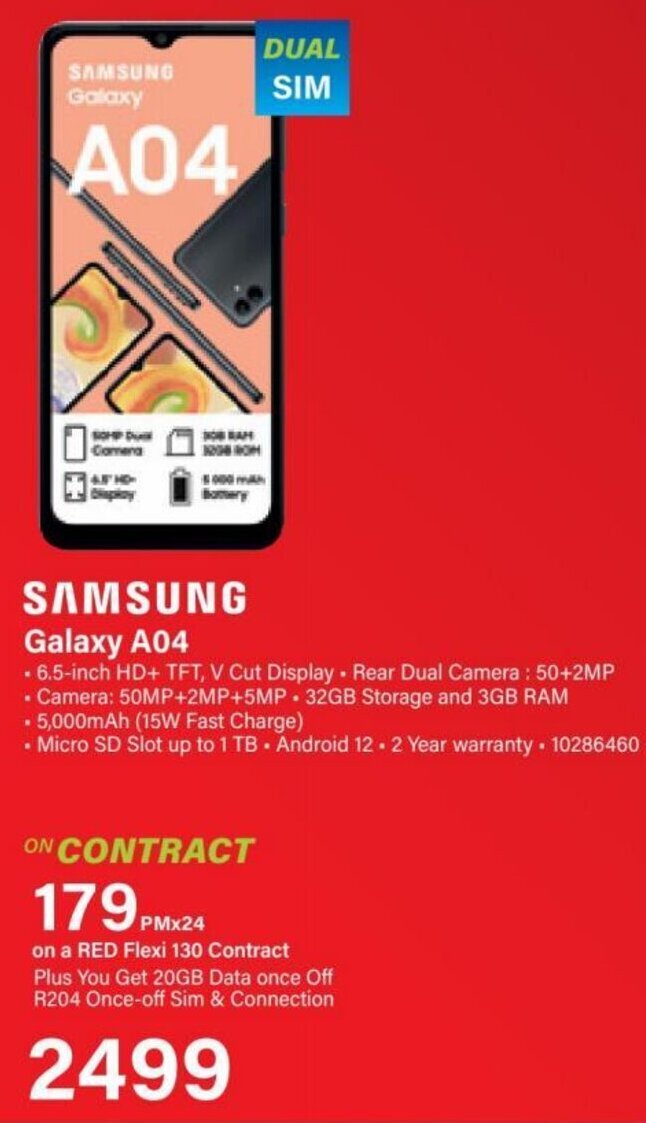 Samsung Galaxy A04 Offer At Incredible Connection