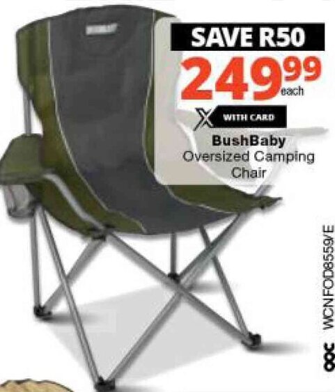 Bushbaby Oversized Camping Chair offer at Checkers