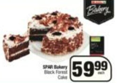 Spar Bakery Black Forest Cake offer at KwikSpar