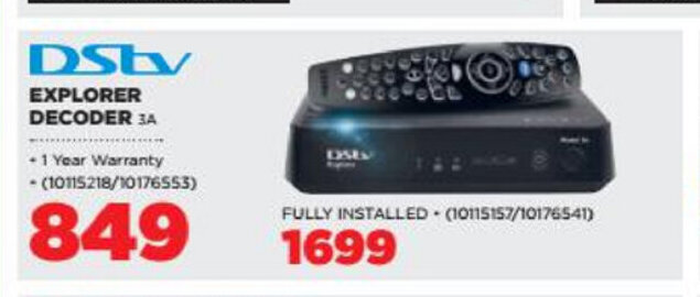 DSTV - Explorer Decoder - 3A offer at HiFi Corp
