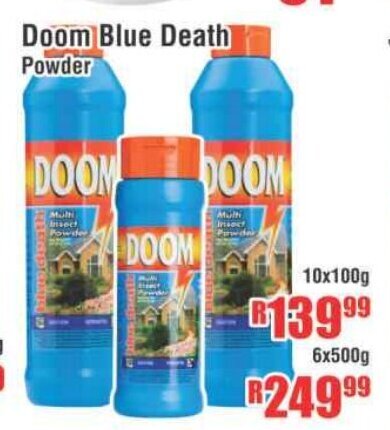 Doom Blue Death Powder 10x100g offer at Devland Cash And Carry