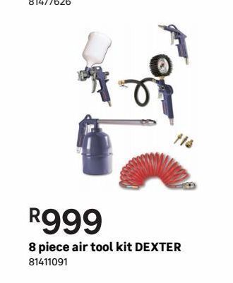 8 piece air tool kit dexter offer at Leroy Merlin
